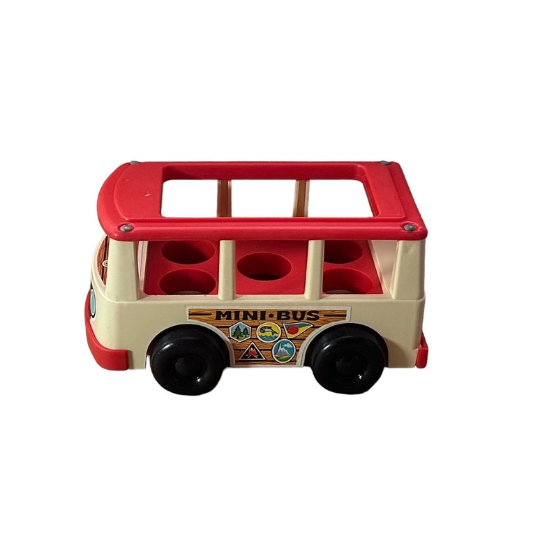 Fisher Price Little People 141 Minivan School Bus With Lithograph Mini ...