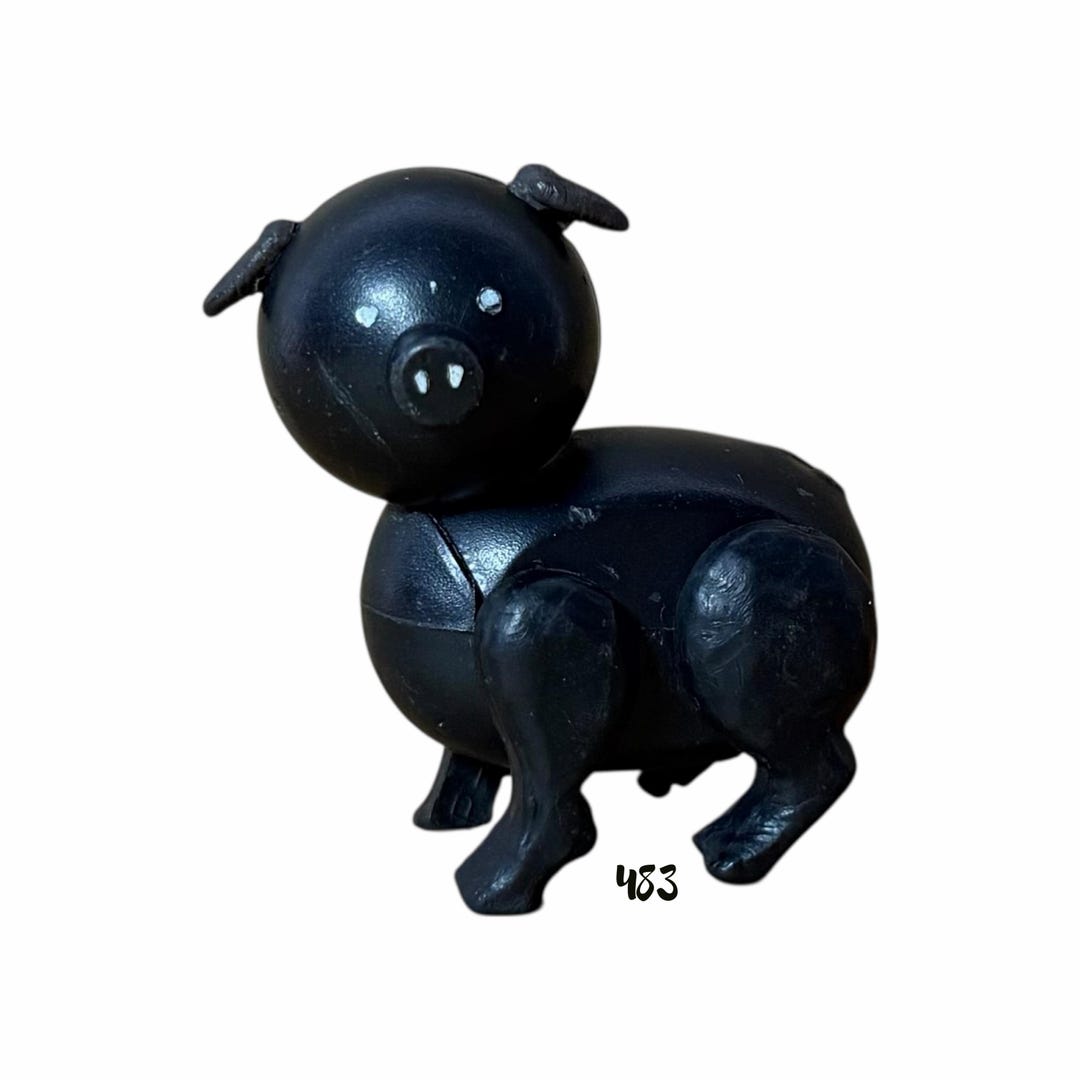 Vintage Fisher Price Little People Black Pig With Rivet | #915 Farm ...