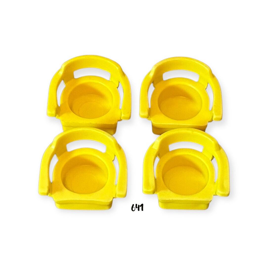 Fisher Price Little People 4pc Yellow Captain Chair Set for Table ...