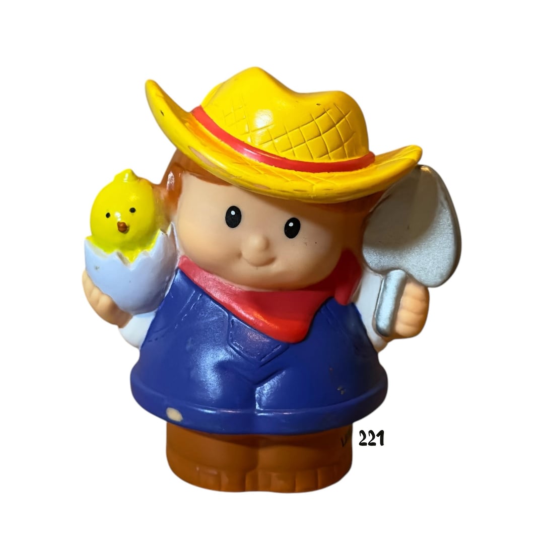 Fisher Price Little People Figure Farmer Jed Boy With Chick Yellow ...