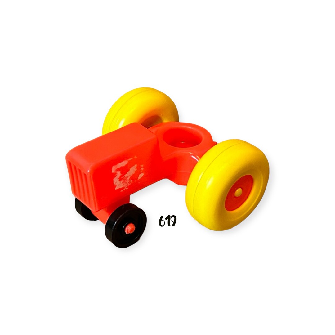 Fisher Price Little People Red Tractor With Yellow Wheels - Etsy