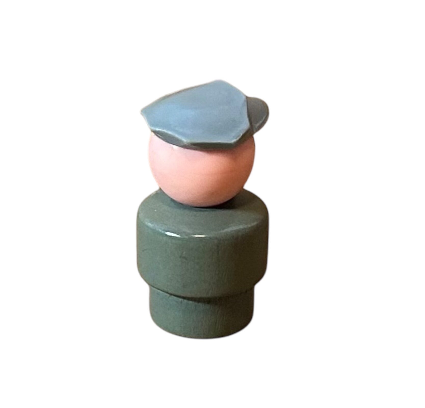 Fisher Price Little People Figure Wood Gray Mail Man Mailman Post ...