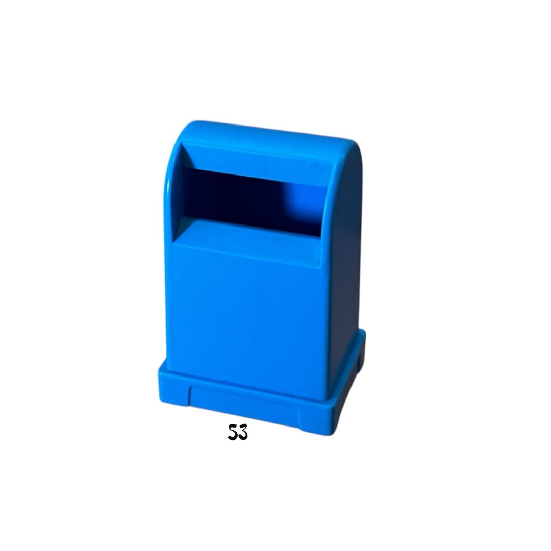 Fisher Price Little People Blue Mailbox Stand-up Style for Mailman Mail ...