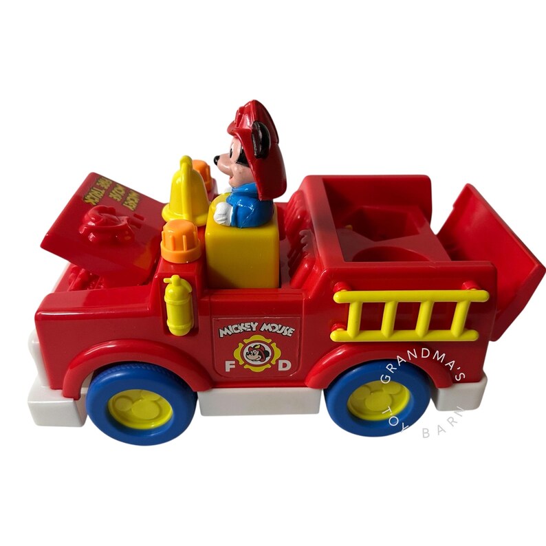 Vintage 1988 Mattel Disney Mickey Mouse Fire Truck | Shape Sorter ...