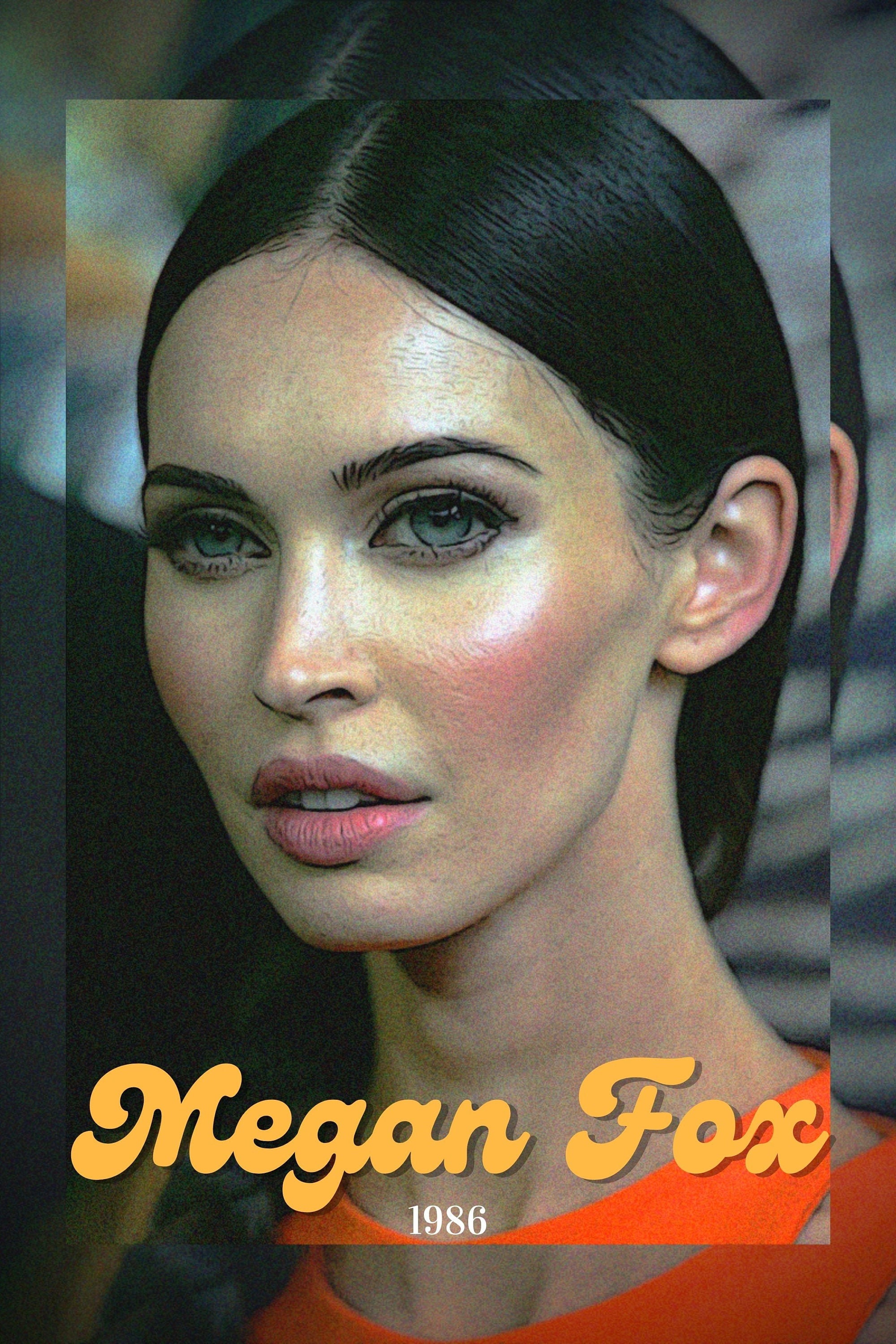 Megan Fox Eyebrows Stencil