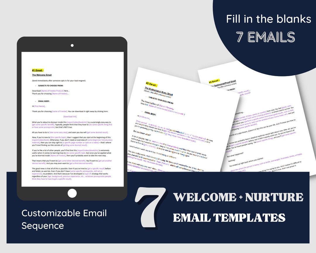 7 Welcome Email | Welcome Email Sequence | Email Scripts - Etsy