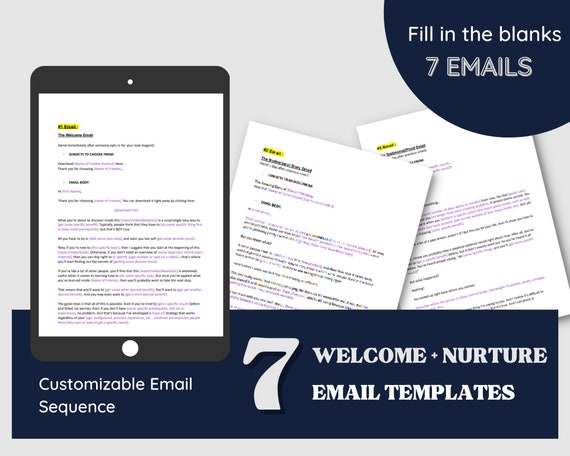 7 Welcome Email Welcome Email Sequence Email Scripts - Etsy