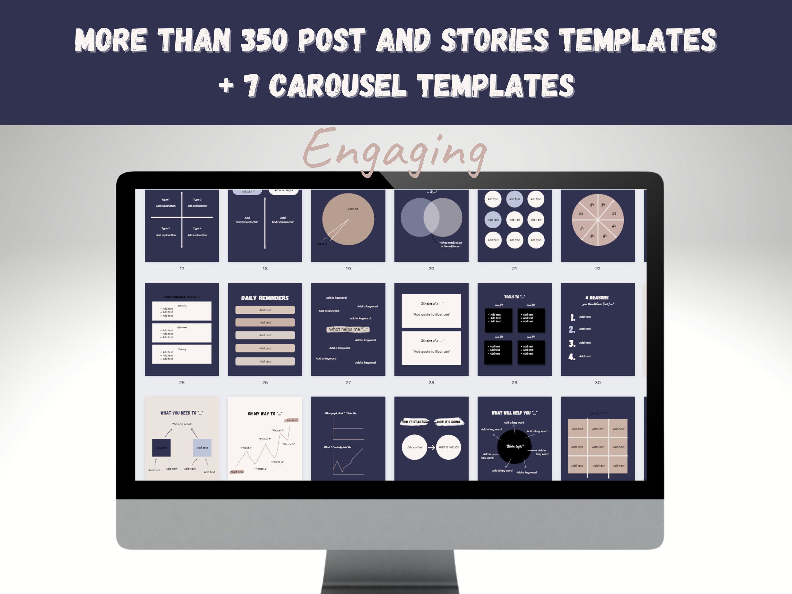 365 Days of Instagram Content Calendar With Engagement Templates ...