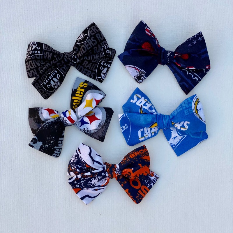 Nfl Team Hair Bows - Etsy