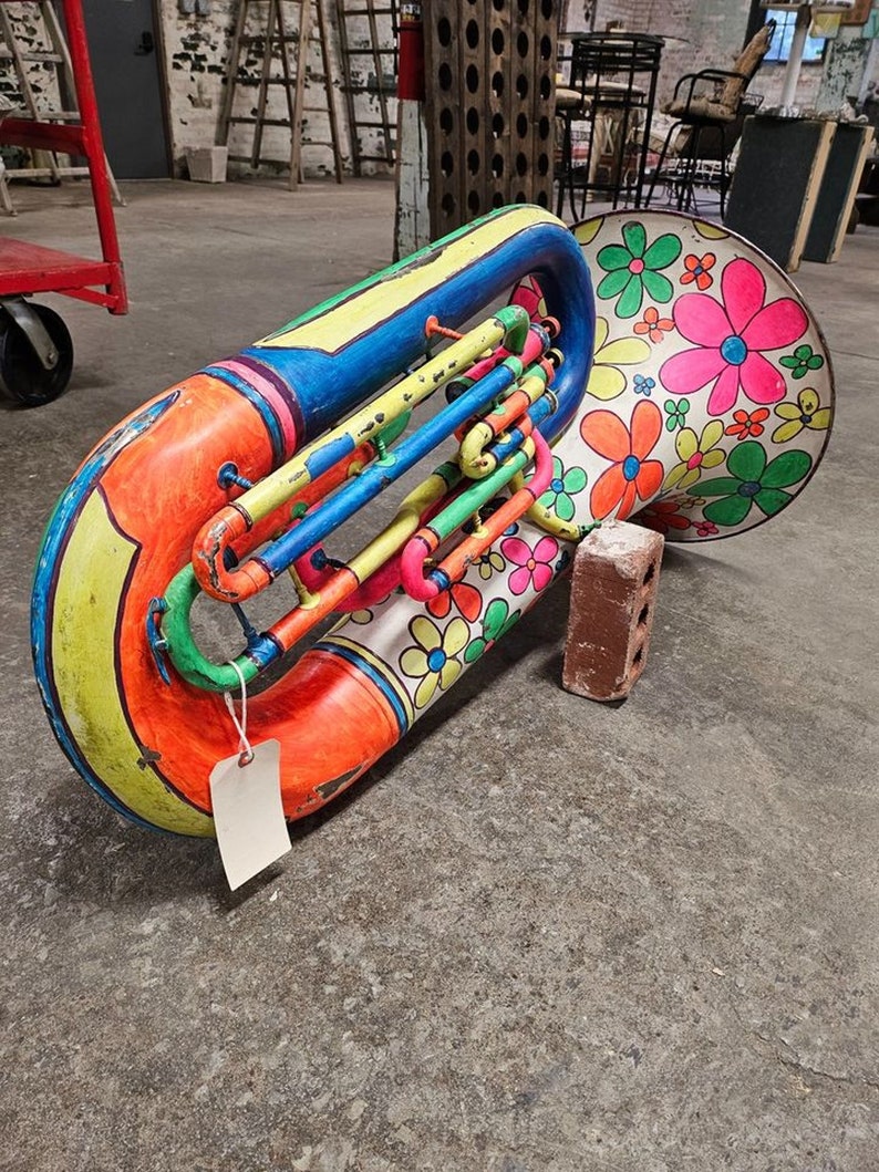 Unique Vintage Hand-painted Shriners Floral Tuba - Etsy