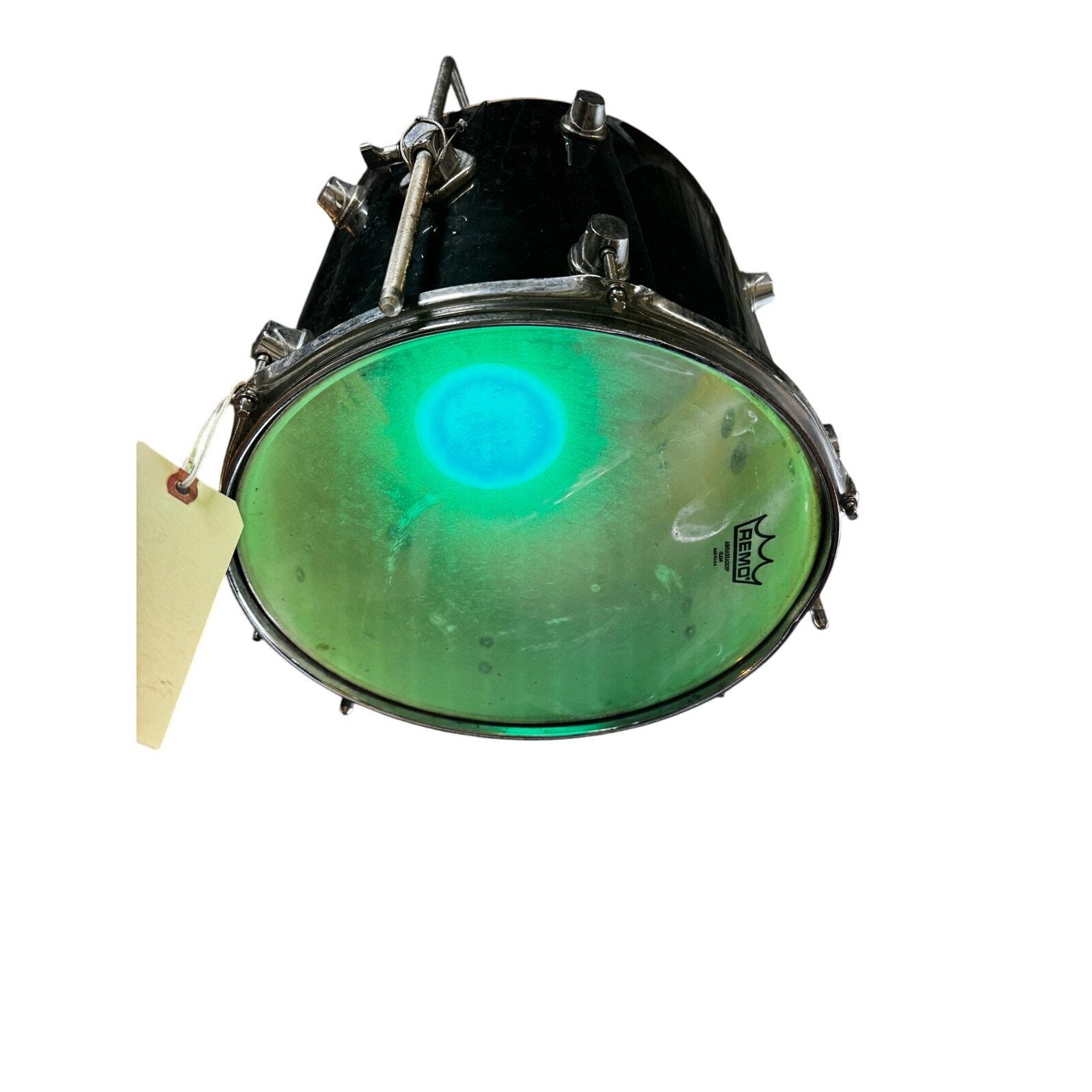 Upcycled Drum Hanging Light – Black Percussion Fixture W/ Smart Bulb ...
