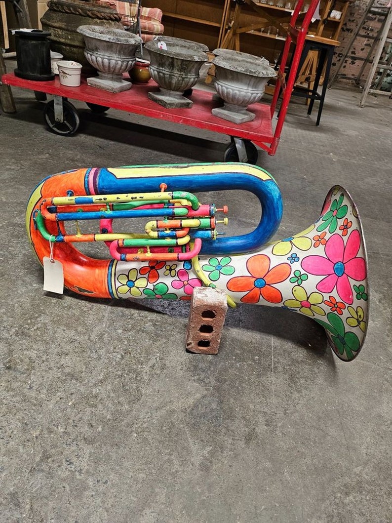 Unique Vintage Hand-painted Shriners Floral Tuba - Etsy