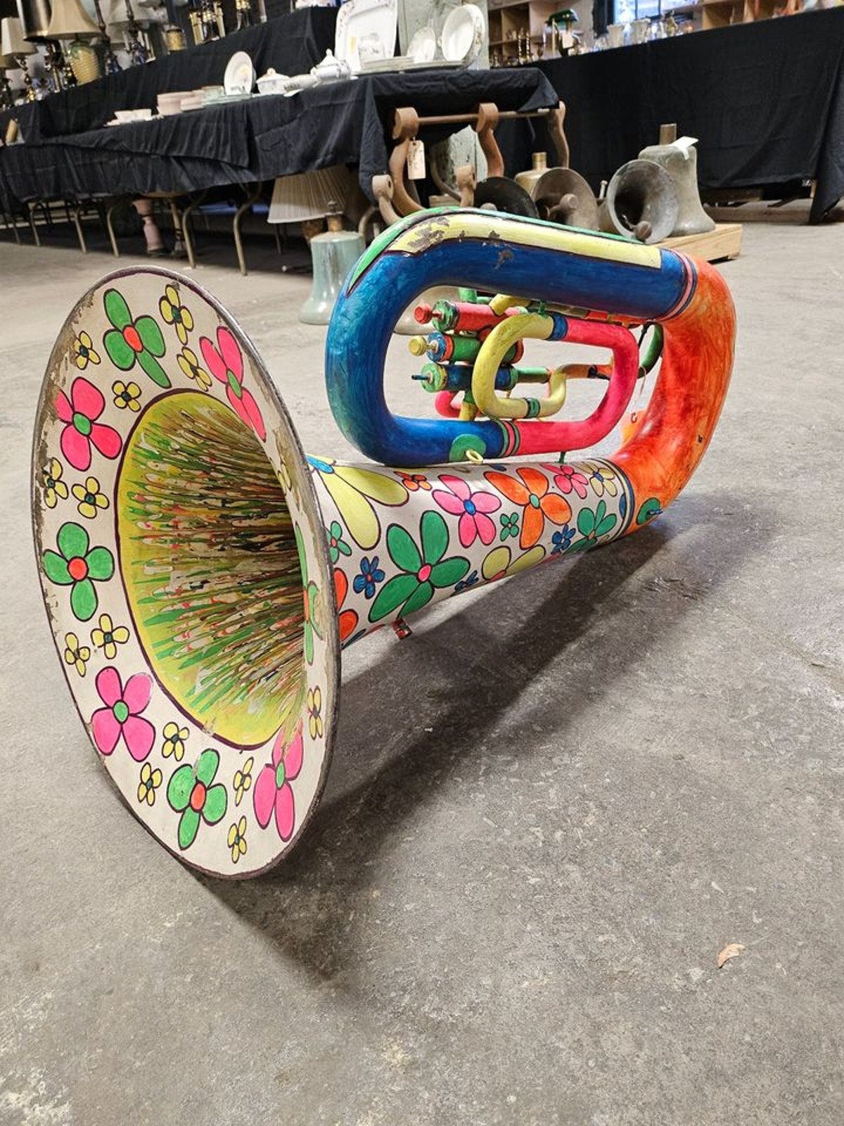 Unique Vintage Hand-painted Shriners Floral Tuba - Etsy
