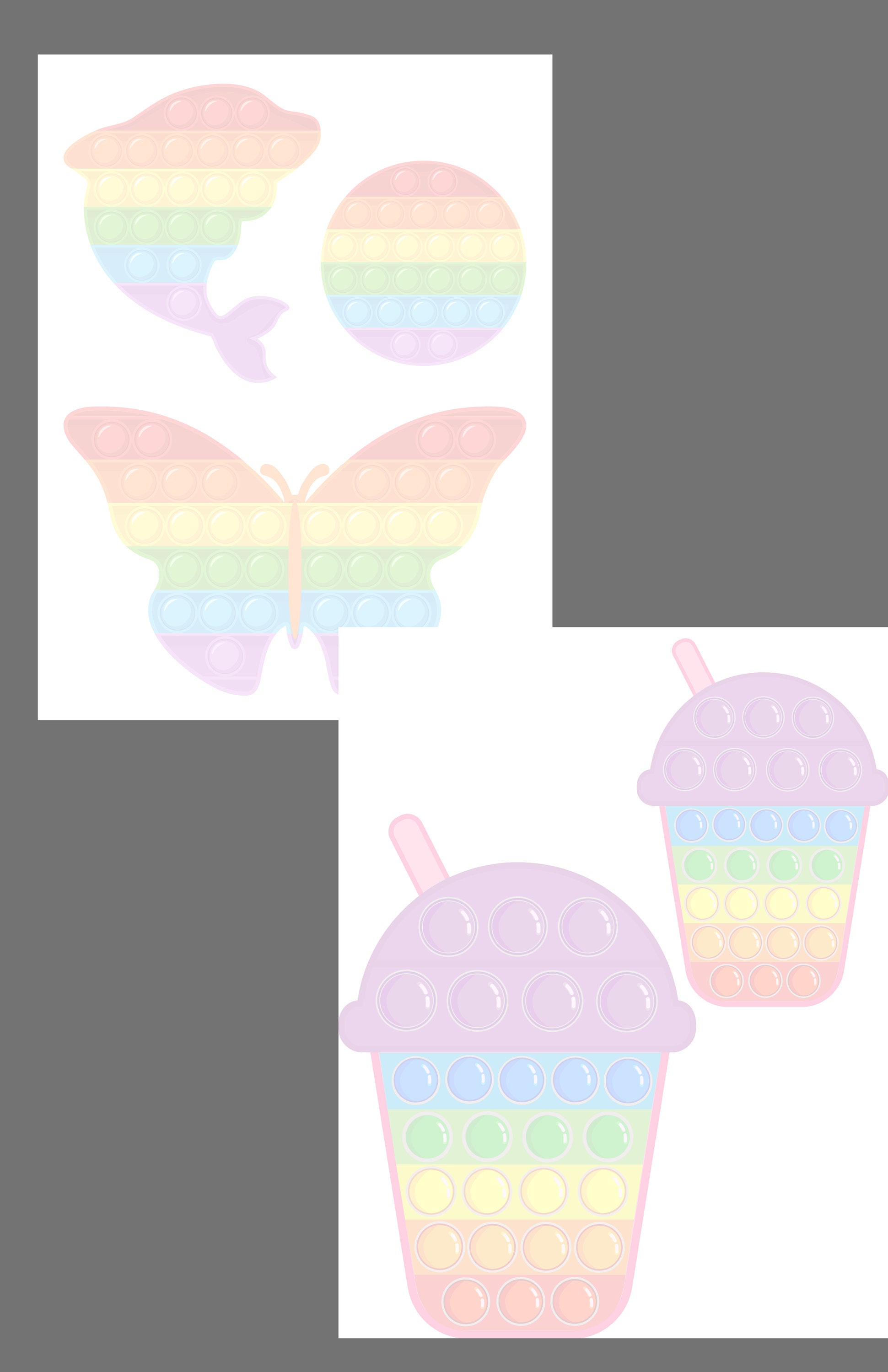 Pop It Stationary for Kids Digital Download Printable Pop It Paper ...