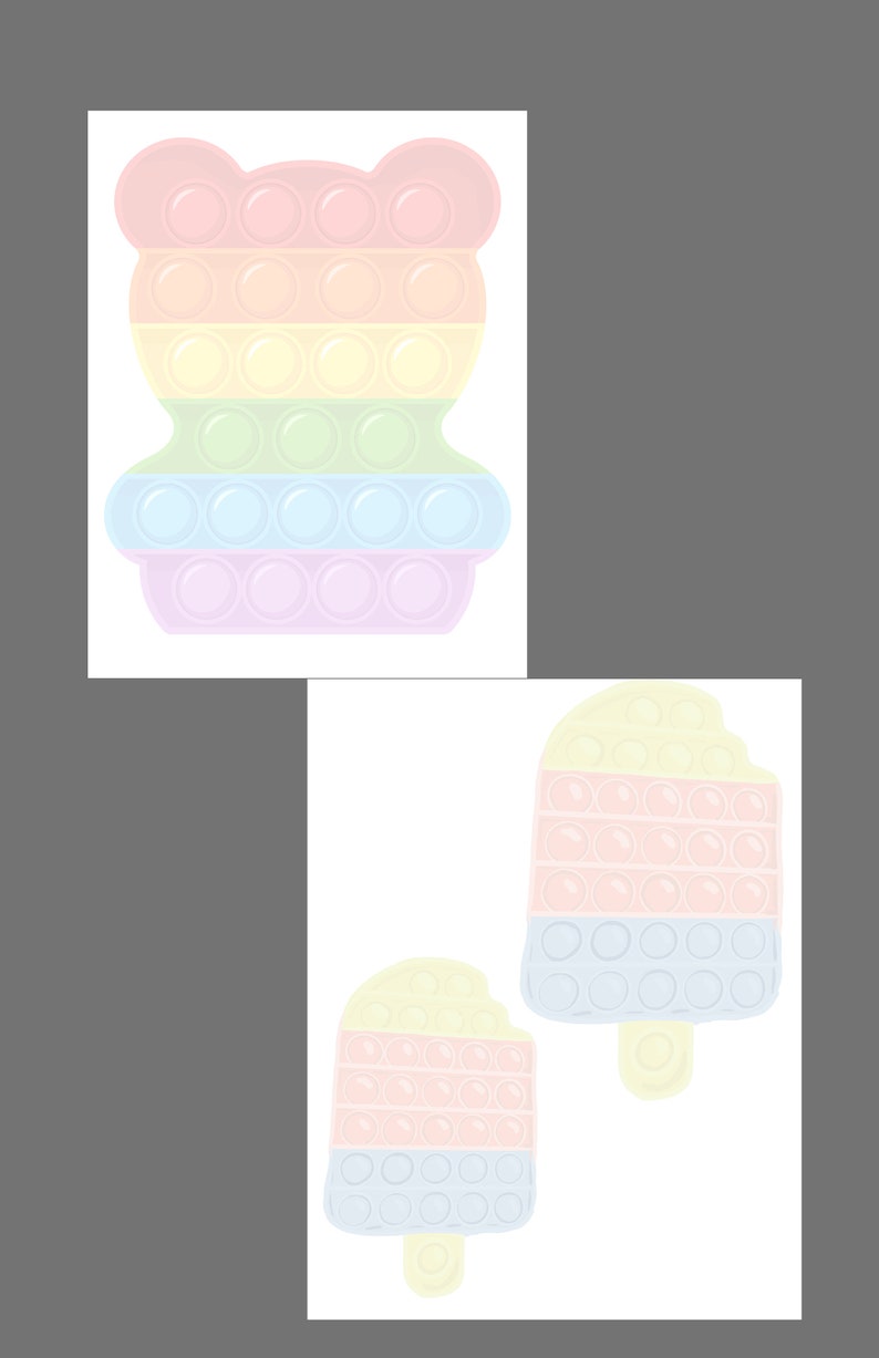 Pop It Stationary for Kids Digital Download Printable Pop It Paper ...
