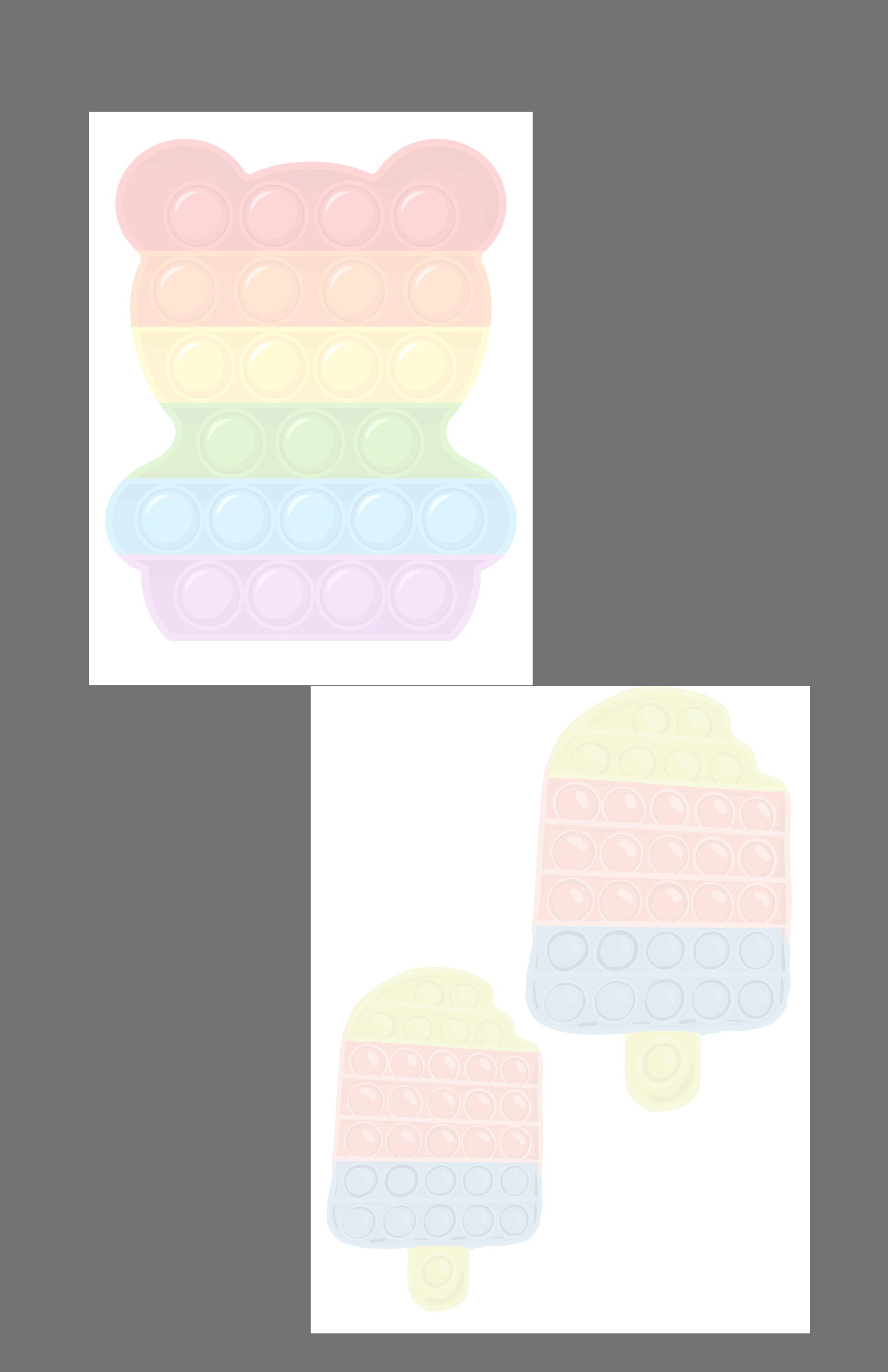Pop It Stationary for Kids Digital Download Printable Pop It Paper ...