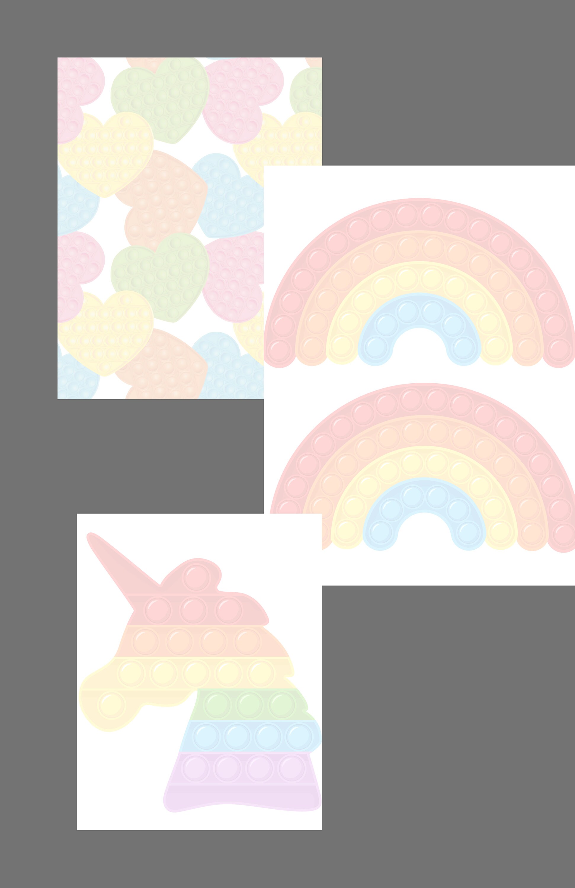 Pop It Stationary for Kids Digital Download Printable Pop It Paper ...