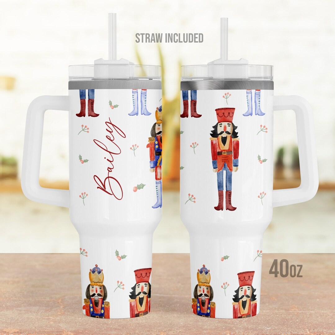 40oz Tumbler Personalized, Christmas Nutcracker Tumbler With Name ...