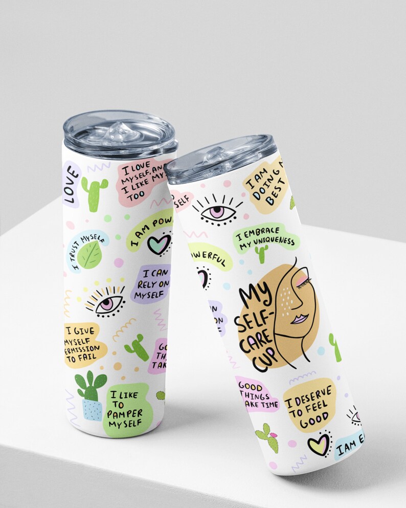 My Self Care Cup Positive Affirmations Tumbler Mothers Day - Etsy
