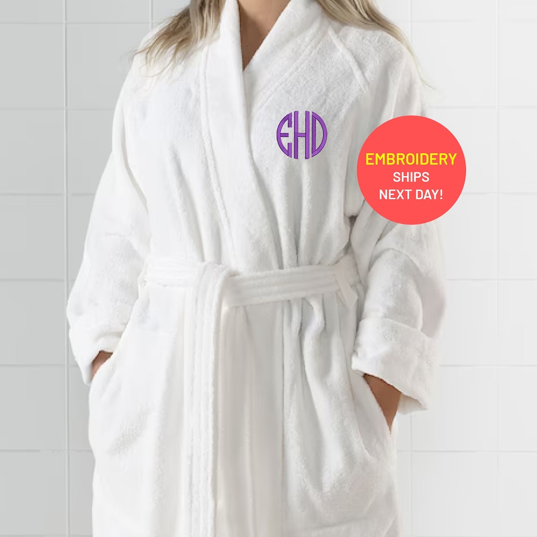 Embroidered Bathrobe, Monogram Bathrobe, Couple Gift, Newlywed Bathrobe ...