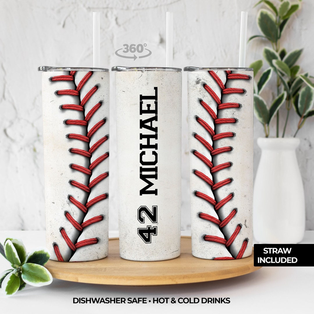 Baseball Tumbler Personalized Baseball Design Tumbler Outdoor Tumbler ...