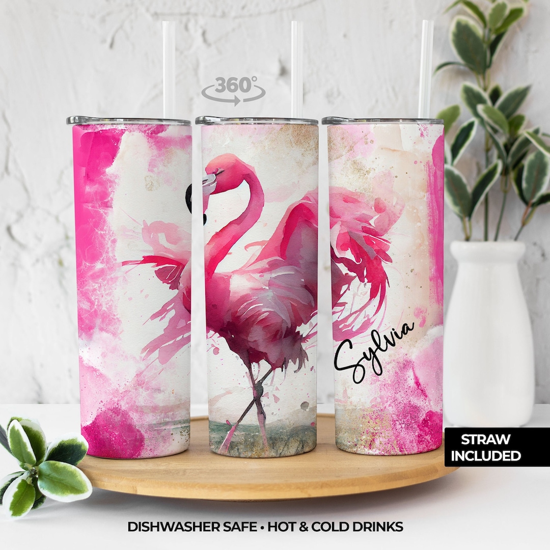 Flamingo Tumbler Personalized, Flamingo Tumbler Gift for Women ...