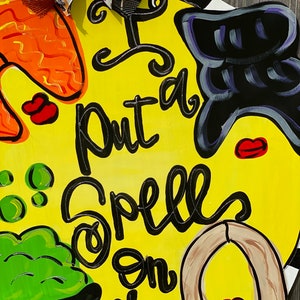 Oversized Witch Sister Door Hanger, I Put a Spell on You, Witch Door ...