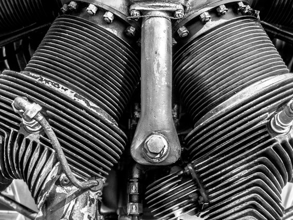 Black and White Picture of an Old Engine Old Engine Picture | Etsy