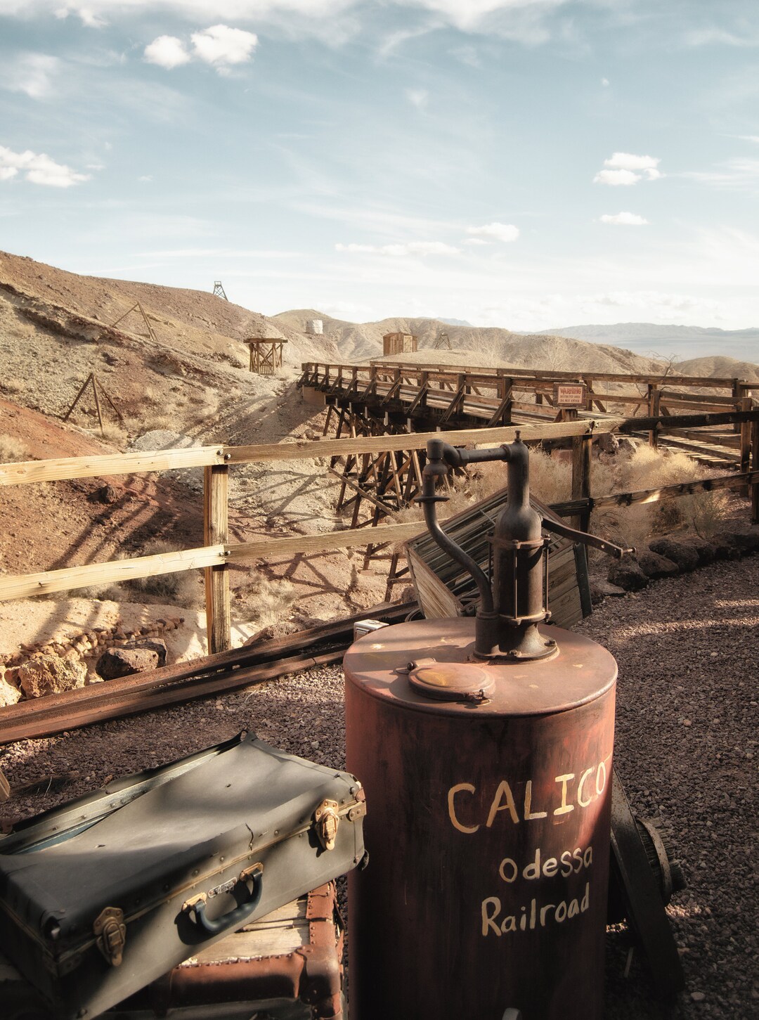 Old Railroad in Calico Photo, Wild West Photo Print, Old Western ...