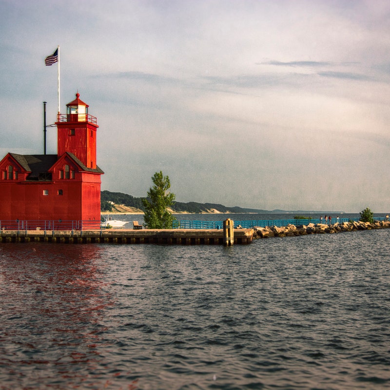 Red Lighthouse - Etsy
