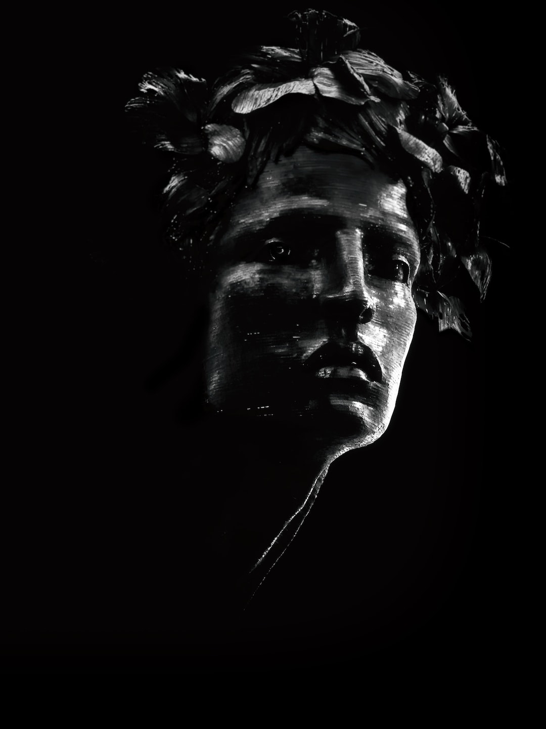 Roman Sculpture Face Photo Print, Black and White Sculpture Picture ...