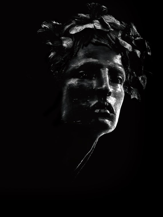 Roman Sculpture Face Photo Print Black and White Sculpture - Etsy