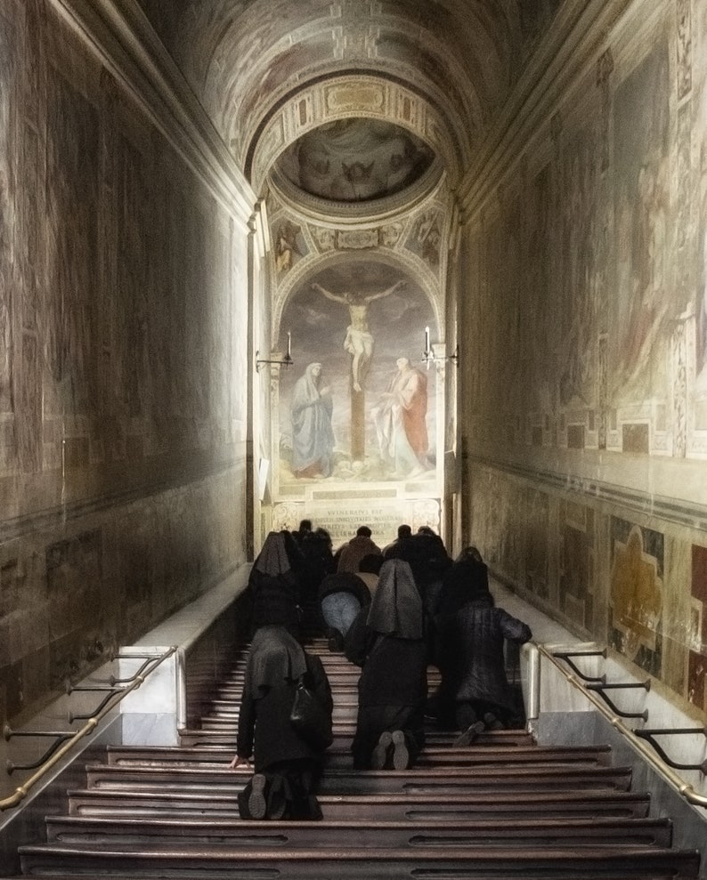 Holy Stairs Rome Photo Print, Photo of the Holy Stairs in Rome, Pontius ...