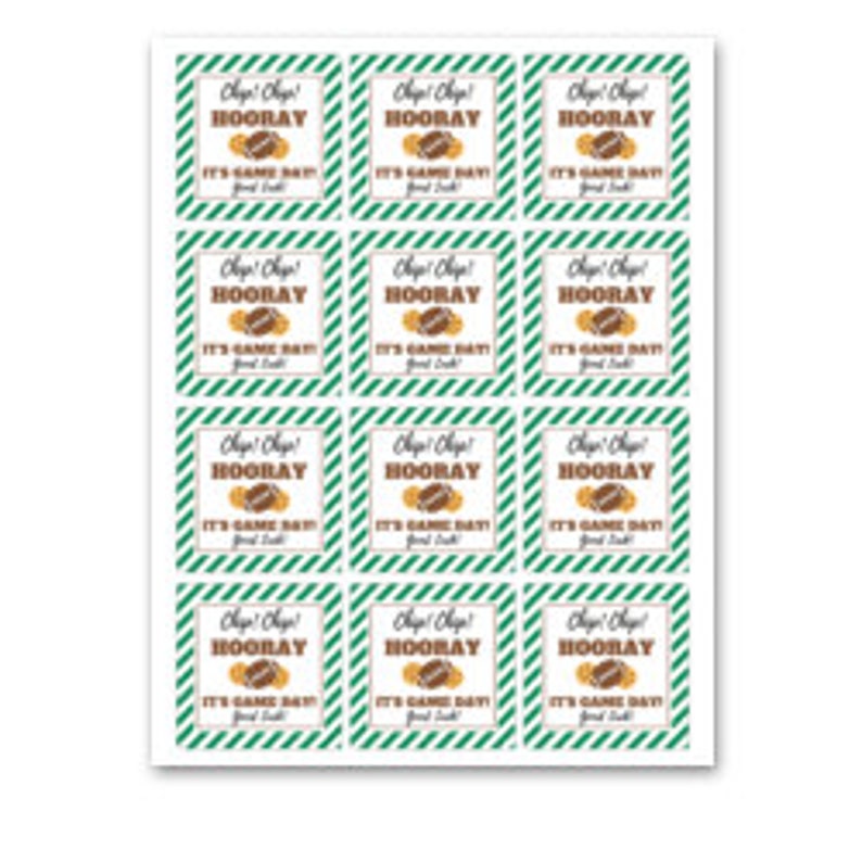INSTANT DOWNLOAD Chip Chip Hooray It's Game Day Good Luck Football ...