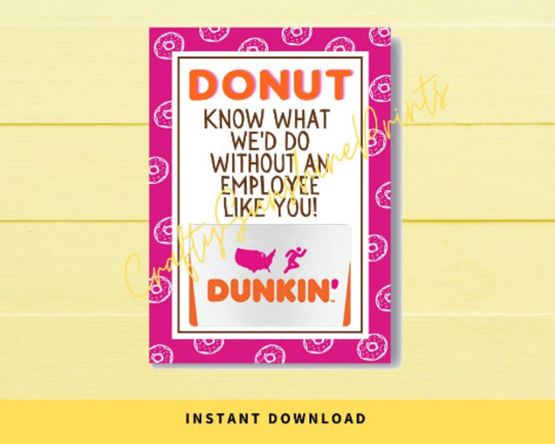 INSTANT DOWNLOAD Donut Know What We'd Do Without an Employee Like You ...