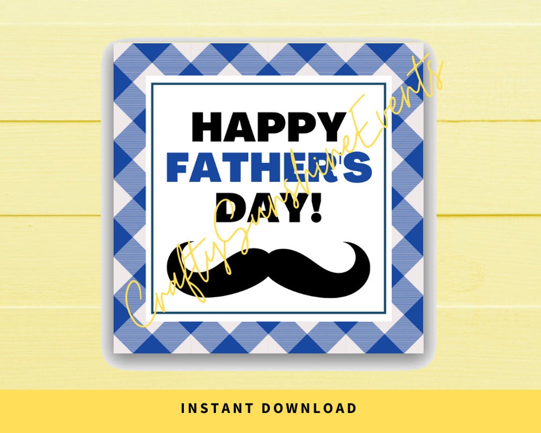 INSTANT DOWNLOAD Happy Father's Day Square Gift Tags 2.5x2.5 - Etsy