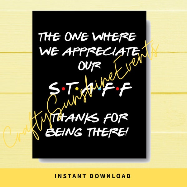 Friends Themed Staff Appreciation - Etsy