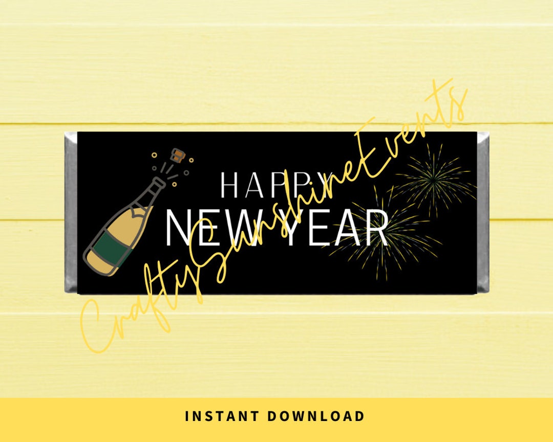 INSTANT DOWNLOAD Happy New Year Chocolate Bar Wrapper - Etsy