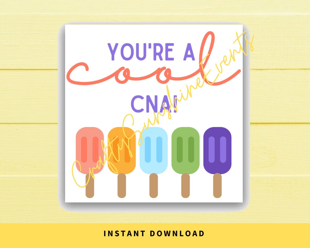 INSTANT DOWNLOAD You're A Cool CNA Square Gift Tags 2.5x2.5 - Etsy