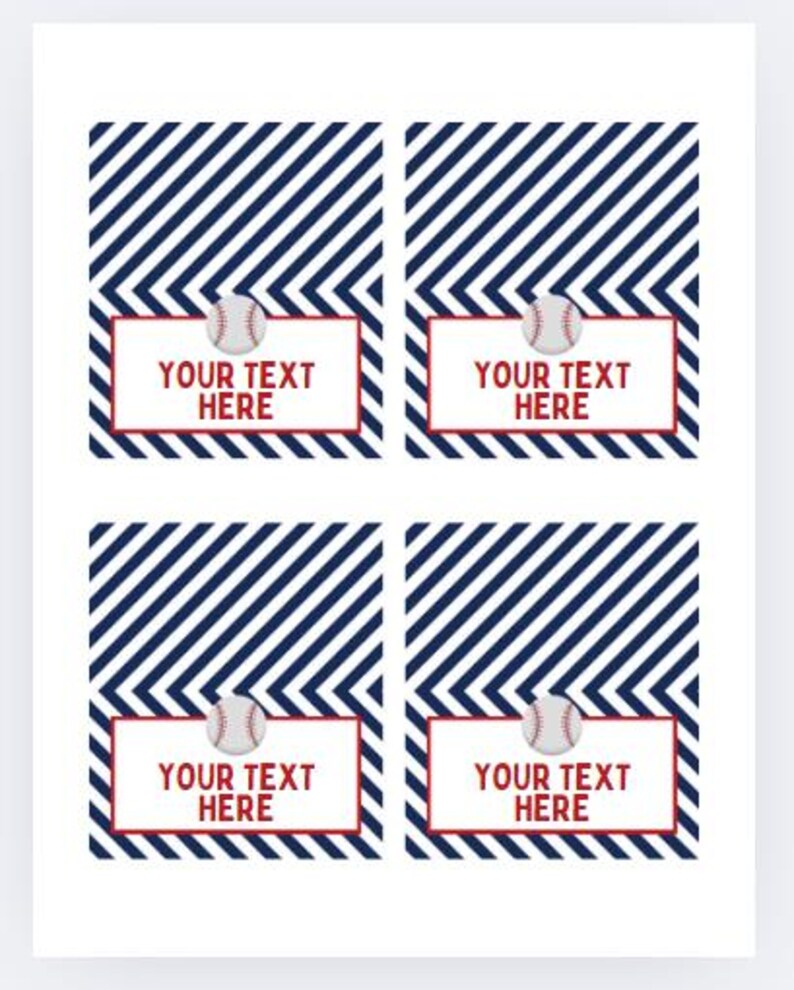 Editable Baseball Party Themed Food Label Tents - Etsy