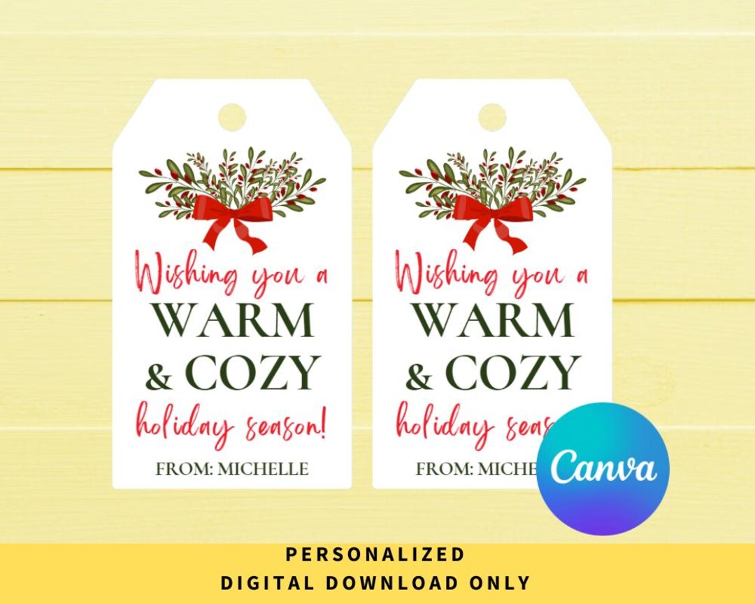 DIGITAL DOWNLOAD ONLY Christmas Wishing You A Warm & Cozy Holiday ...