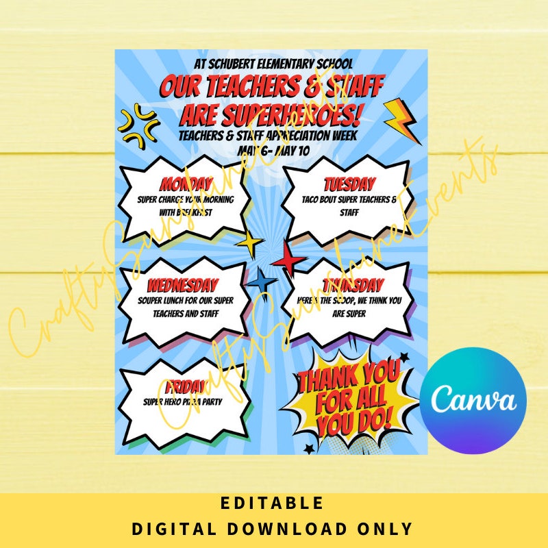 Superhero Staff Week - Etsy