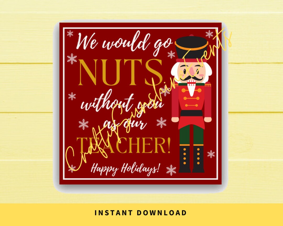 INSTANT DOWNLOAD We Would Go Nuts Without You as Our Teacher - Etsy