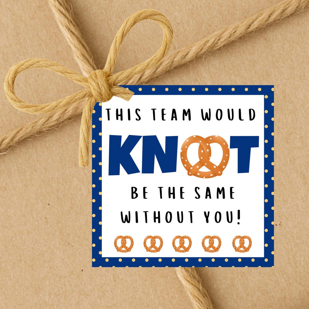 INSTANT DOWNLOAD This Team Would Knot Be the Same Without You Pretzel ...