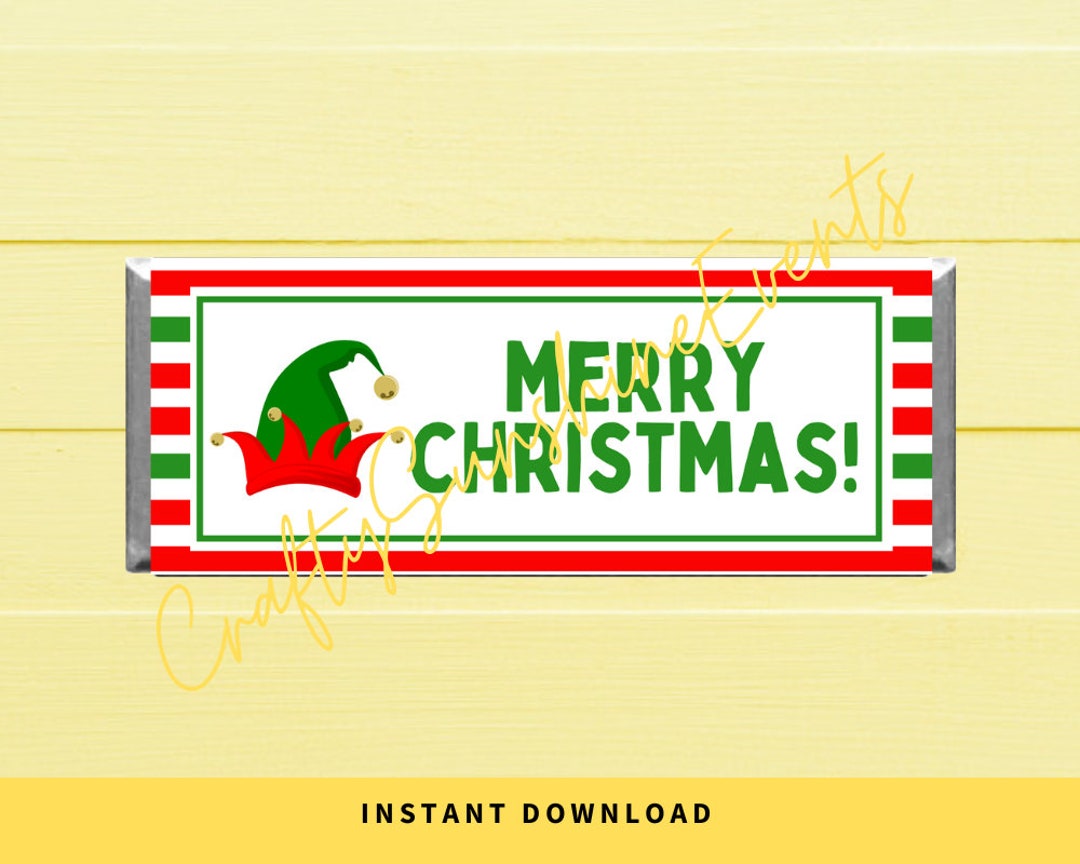 INSTANT DOWNLOAD Elf Merry Christmas Chocolate Bar Wrappers - Etsy