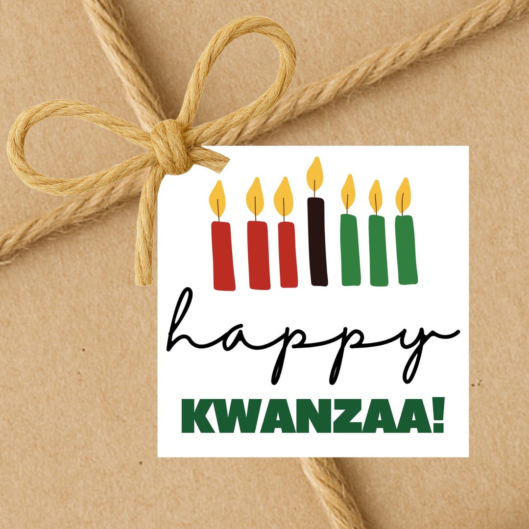 INSTANT DOWNLOAD Happy Kwanzaa Square Gift Tags 2.5x2.5 - Etsy