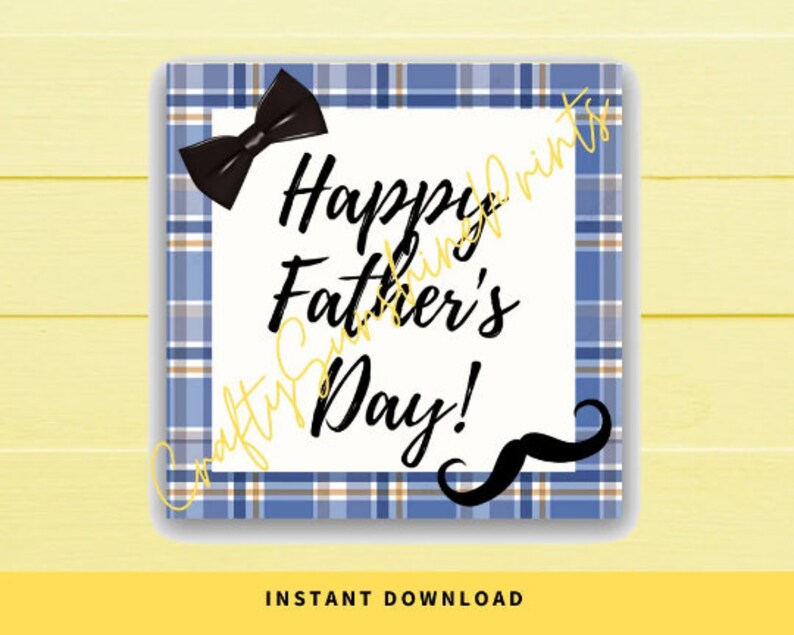 INSTANT DOWNLOAD Happy Father's Day Gift Tags 2.5x2.5 - Etsy