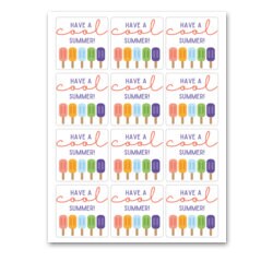 INSTANT DOWNLOAD Have A Cool Summer Square Gift Tags 2.5x.2.5 - Etsy