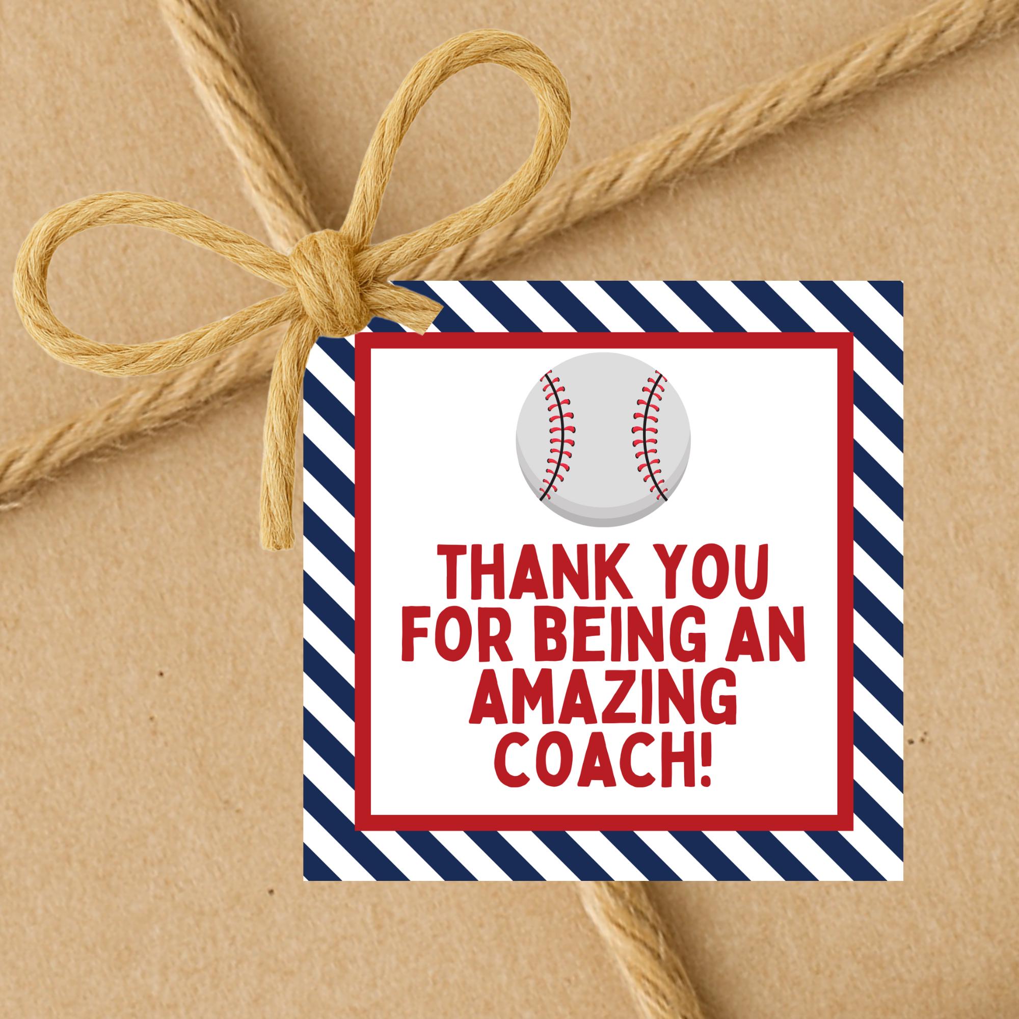 INSTANT DOWNLOAD Baseball Thank You for Being an Amazing Coach Square ...