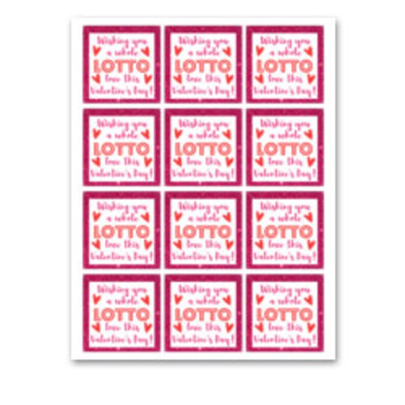 INSTANT DOWNLOAD Wishing You A Lotto Love This Valentine's Day Square ...